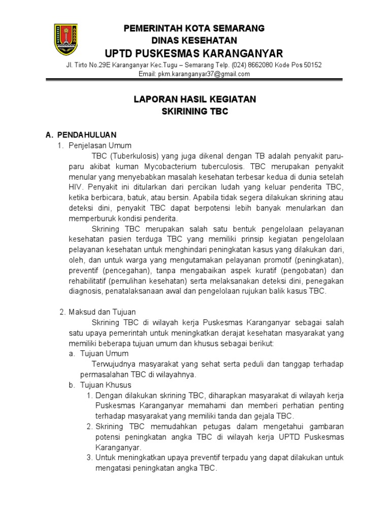 SPJ Skrining TBC Maret | PDF