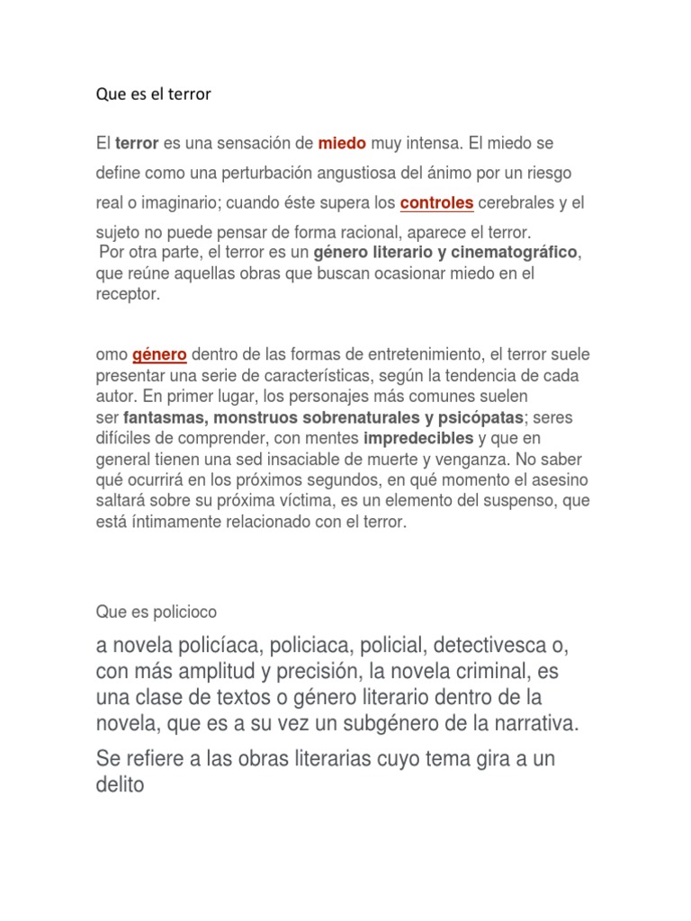 Que Es El Terror | PDF | Ciencia ficción