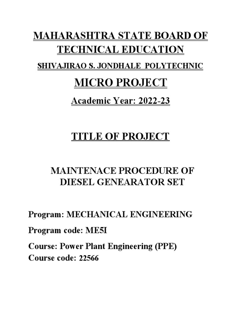 Maintenance Procedures for Diesel Generators: A Comprehensive Guide | PDF | Radiator | Diesel Engine