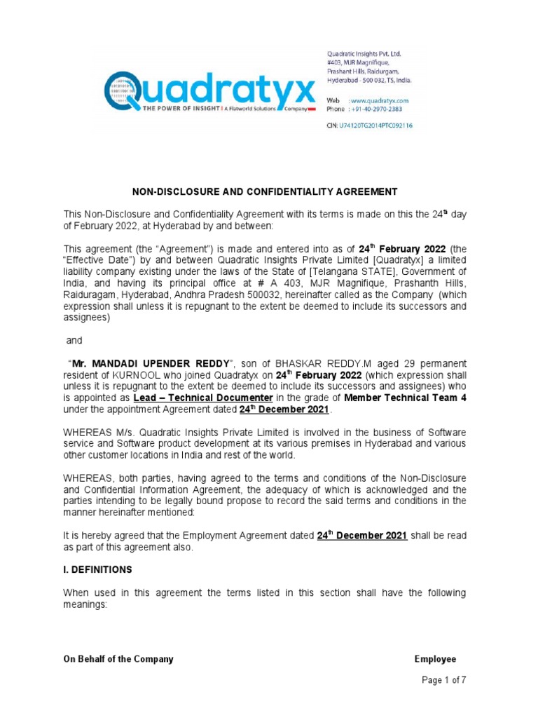 Employee Confidential Agreement | PDF | Trade Secret | Know How