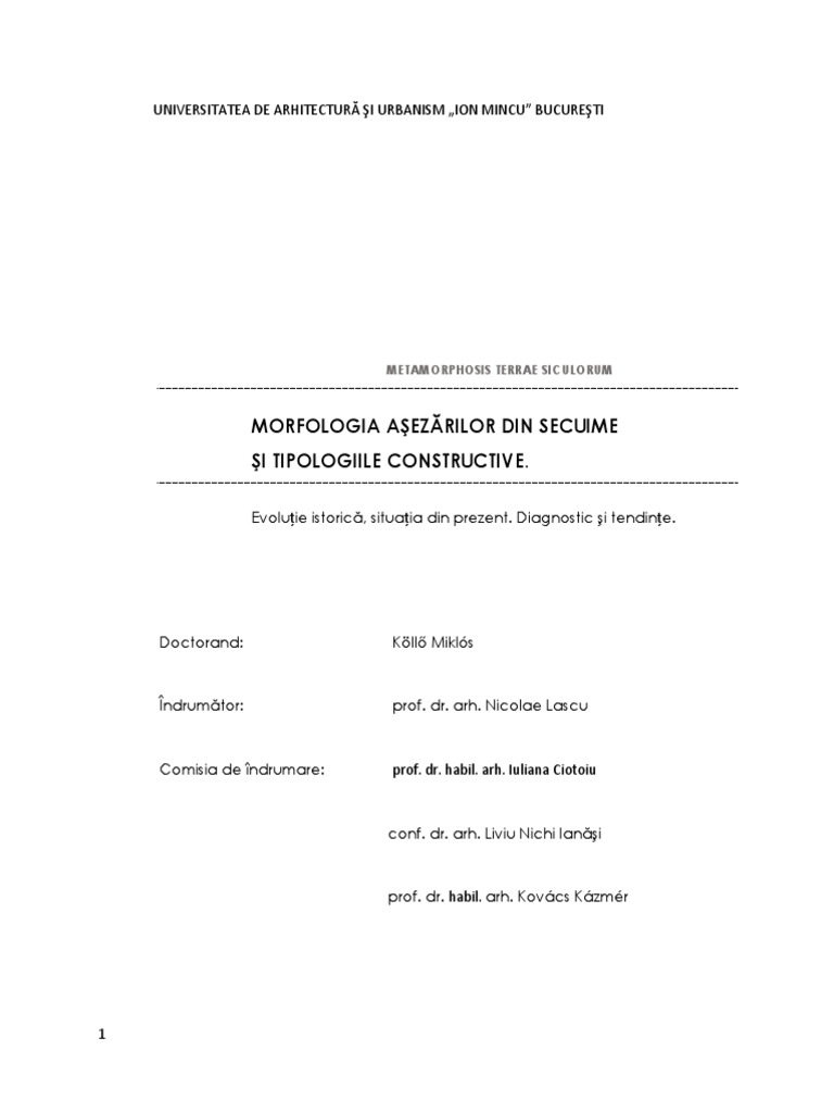 Rezumat Teza de Doctorat Kollo Miklos | PDF