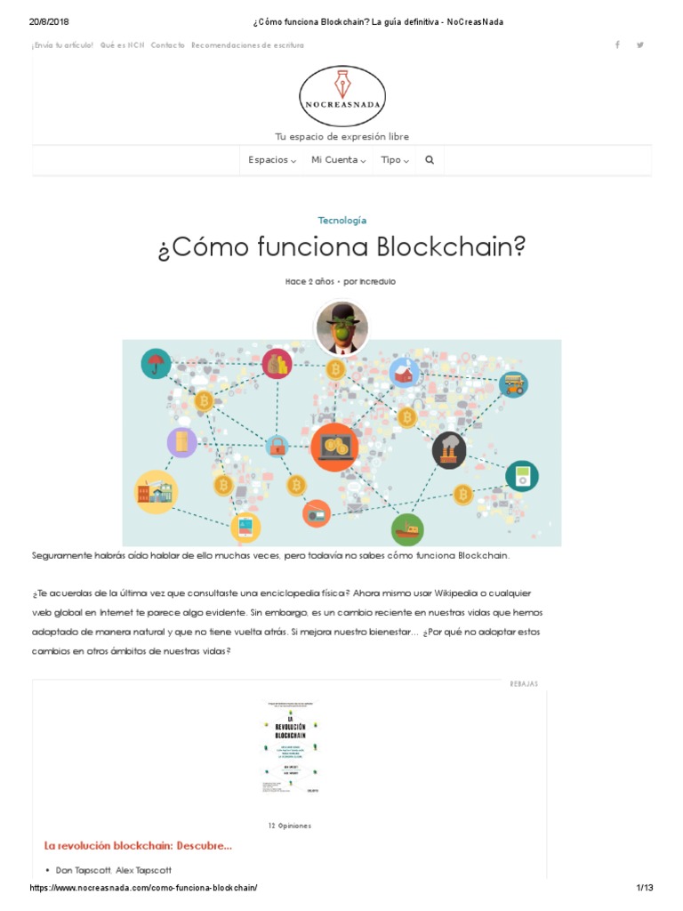 ¿Cómo Funciona Blockchain - La Guía Definitiva - NoCreasNada | PDF ...
