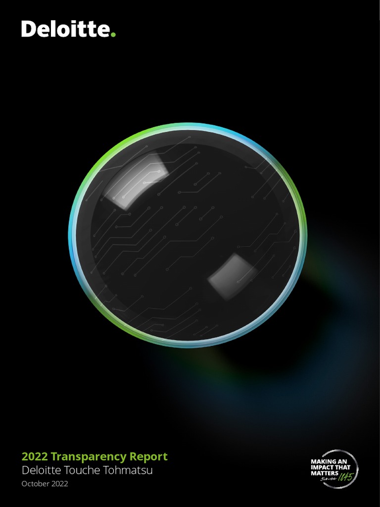 Deloitte Au Audit Transparency Report 2022 | PDF | Audit | Business ...