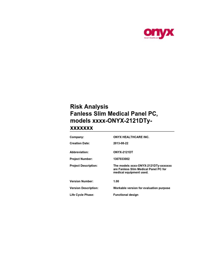 RMF - ONYX-2121DT - 1.00-Revised (Signature) | PDF | Electrical Wiring | Risk