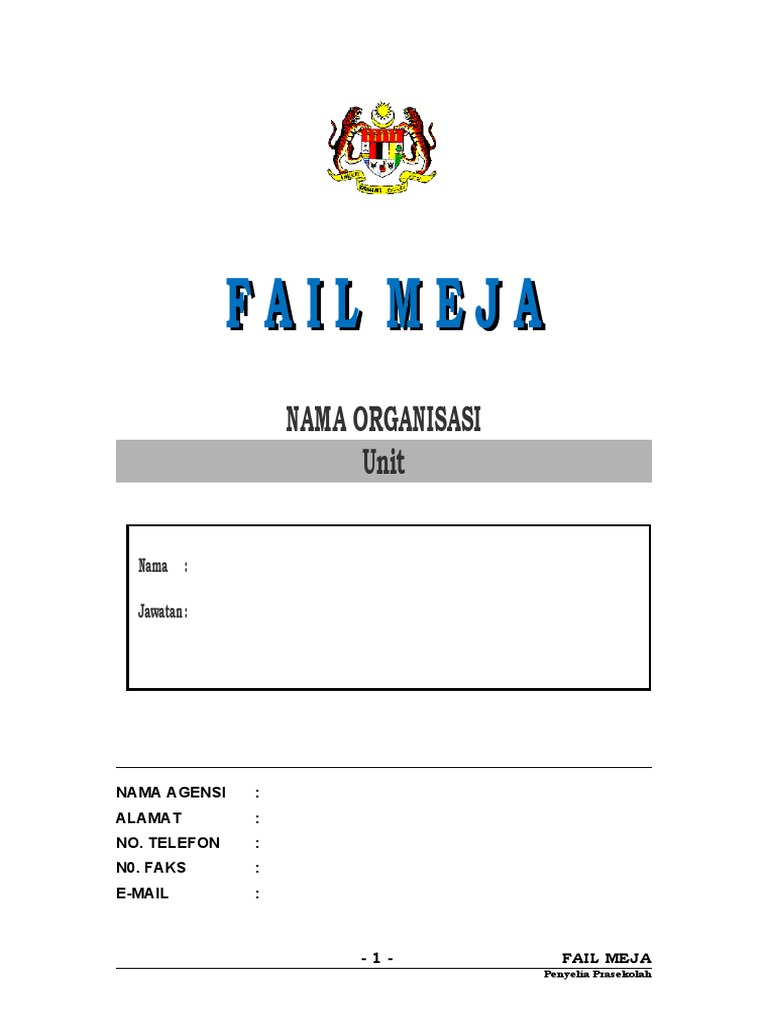 Fail Meja PPM Prasekolah 2018 | PDF