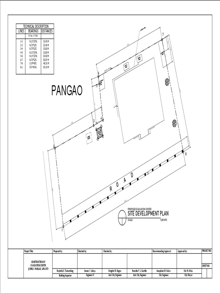 Pangao: Technical Description Lines Bearings Distances 7 | PDF