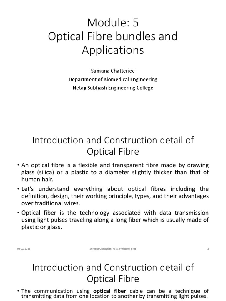 Optical Fibre Bundles and Applications | PDF | Optical Fiber | Laser