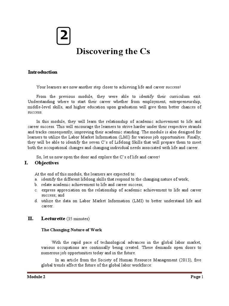 CGP Module 2 G12 2ndsem | Download Free PDF | Outsourcing | Learning