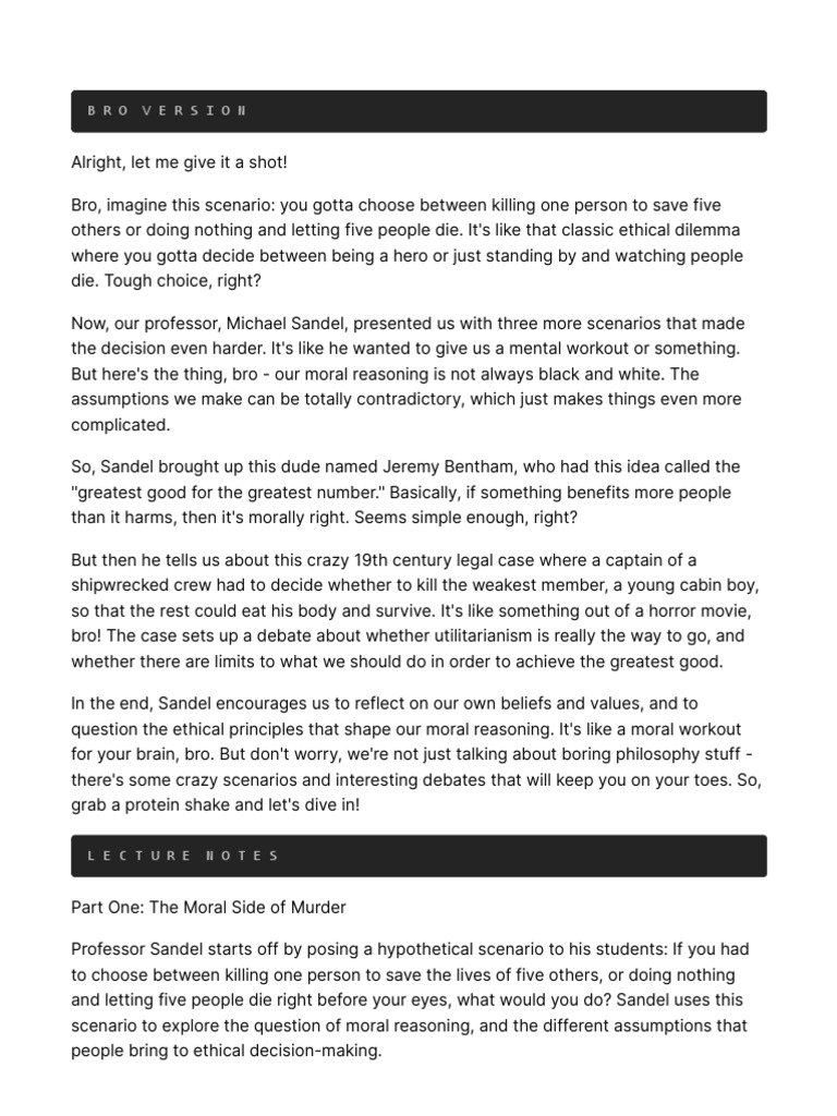 Philosophy Notes Pdf Utilitarianism Rights