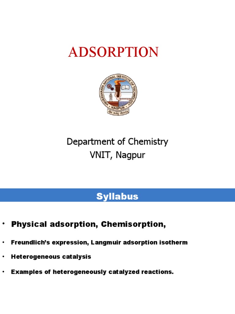Adsorption and Heterogeneous Catalysis | PDF | Catalysis | Adsorption