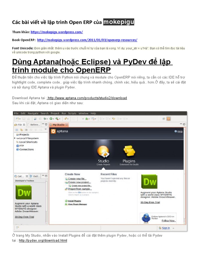 Cac Bai Viet Lap Trinh Open ERP of Mokepigu | PDF