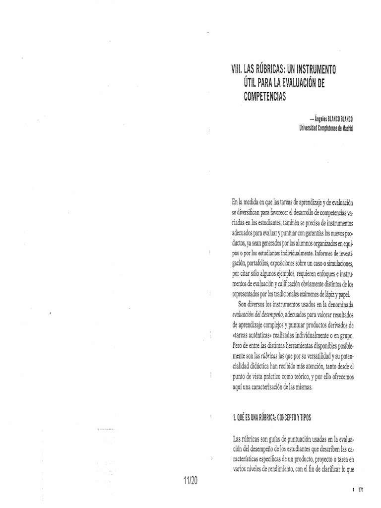 Blanco Blanco Cap 8 | PDF | Evaluación | Rúbrica (Académica)