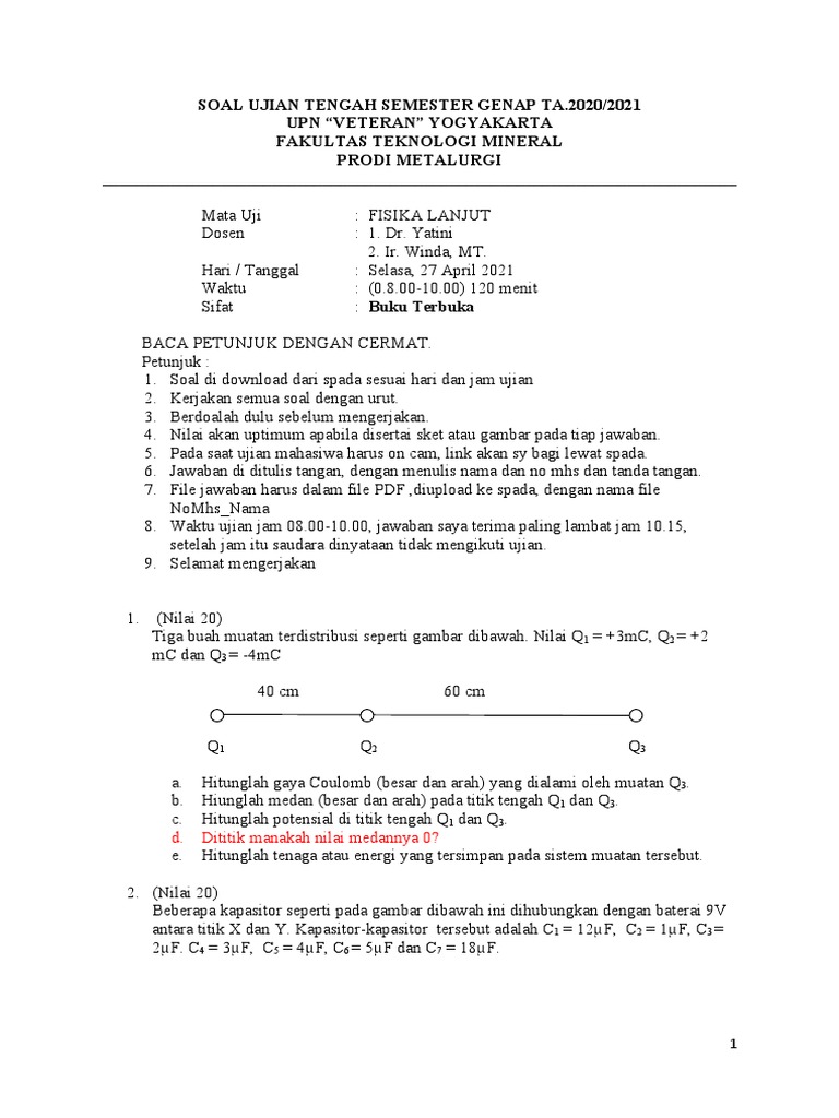 UTS Fisika Lanjut | PDF