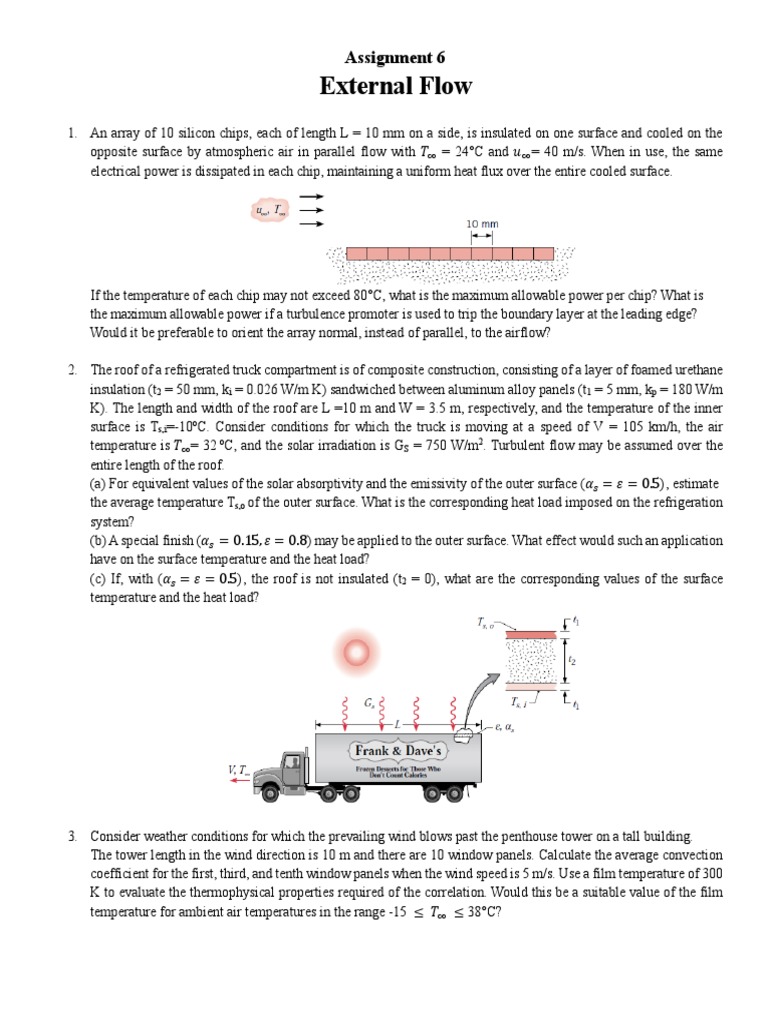 Assignment 6 - External Flow-1 | PDF | Heat Transfer | Heat