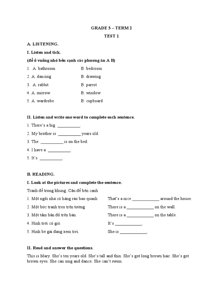 GRADE 3 - HK2 - Hong - de 1 | PDF | Language Arts & Discipline | Foreign Language Studies