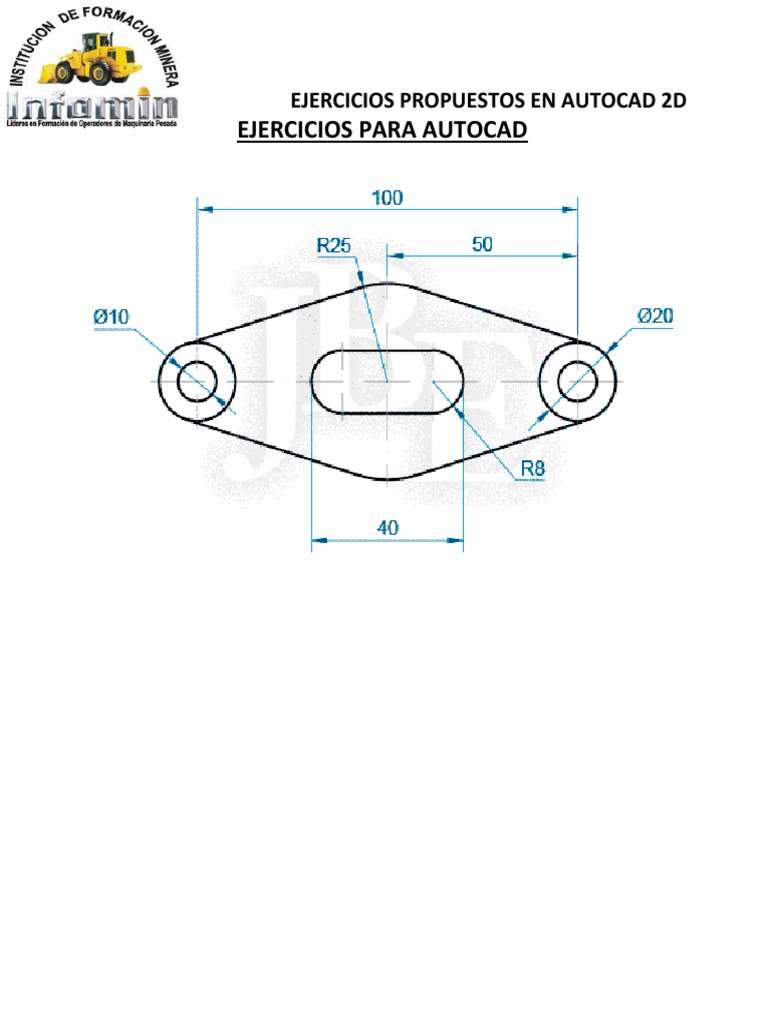 Ejercicios Prácticos de AutoCAD 2D | PDF