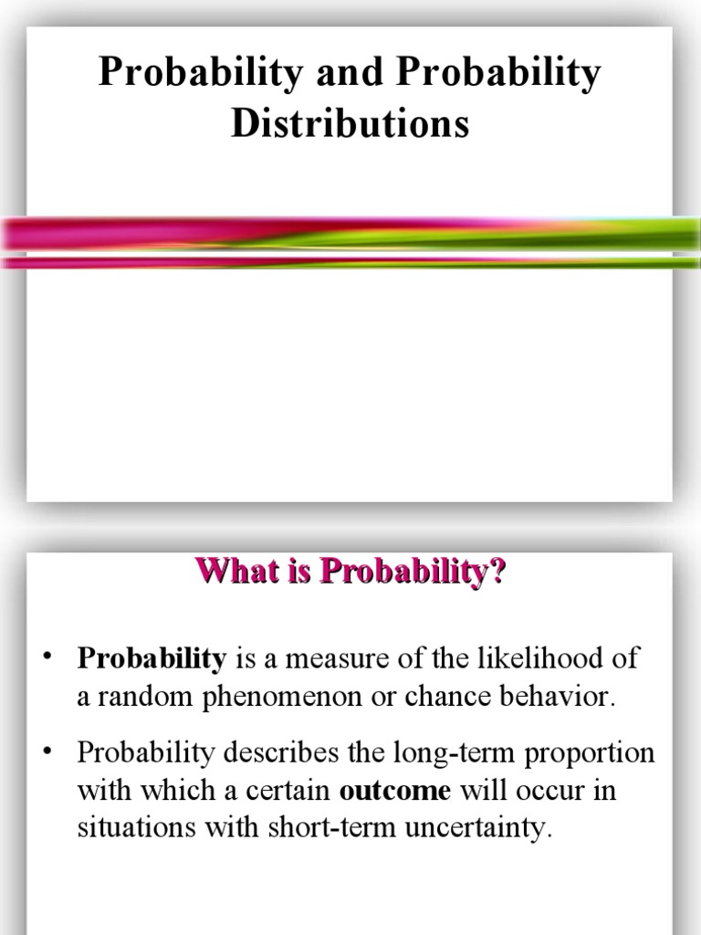 1 Class Probability | PDF | Probability Distribution | Expected Value