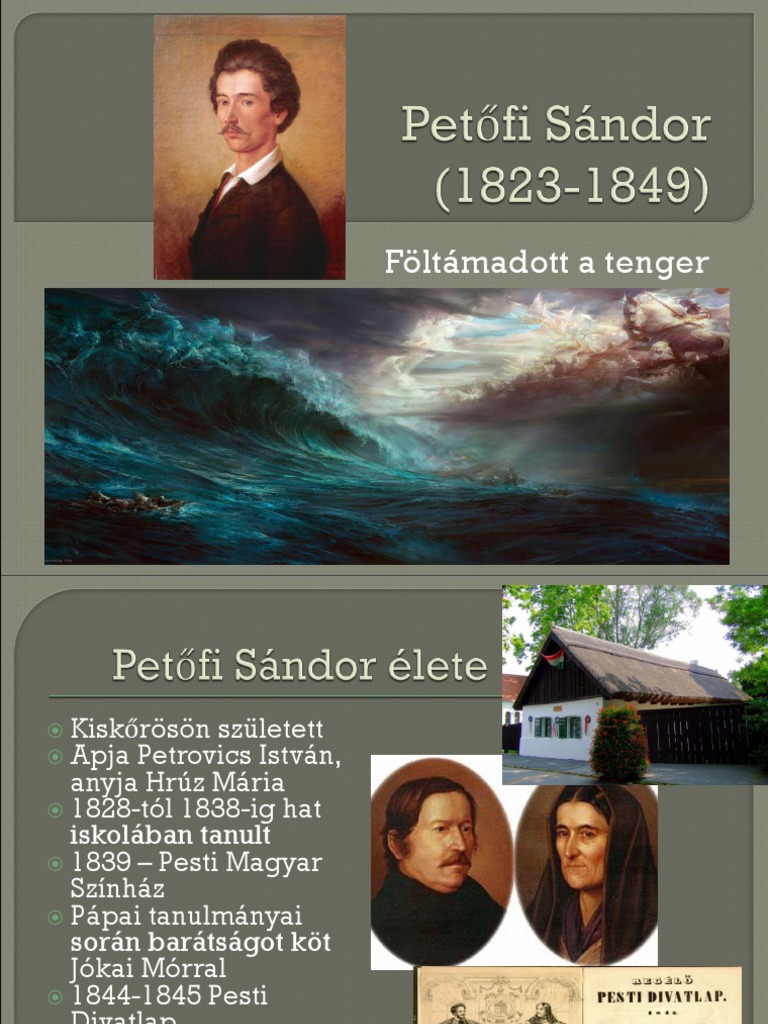 Oszt Petofi Sandor Foltamadott A Tenger | PDF