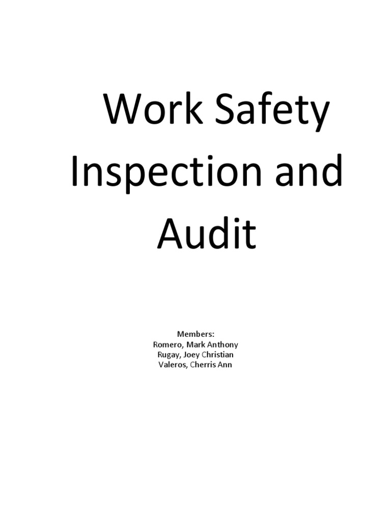 gROUP7 - BOSH REPORTT Final | PDF | Safety | Audit