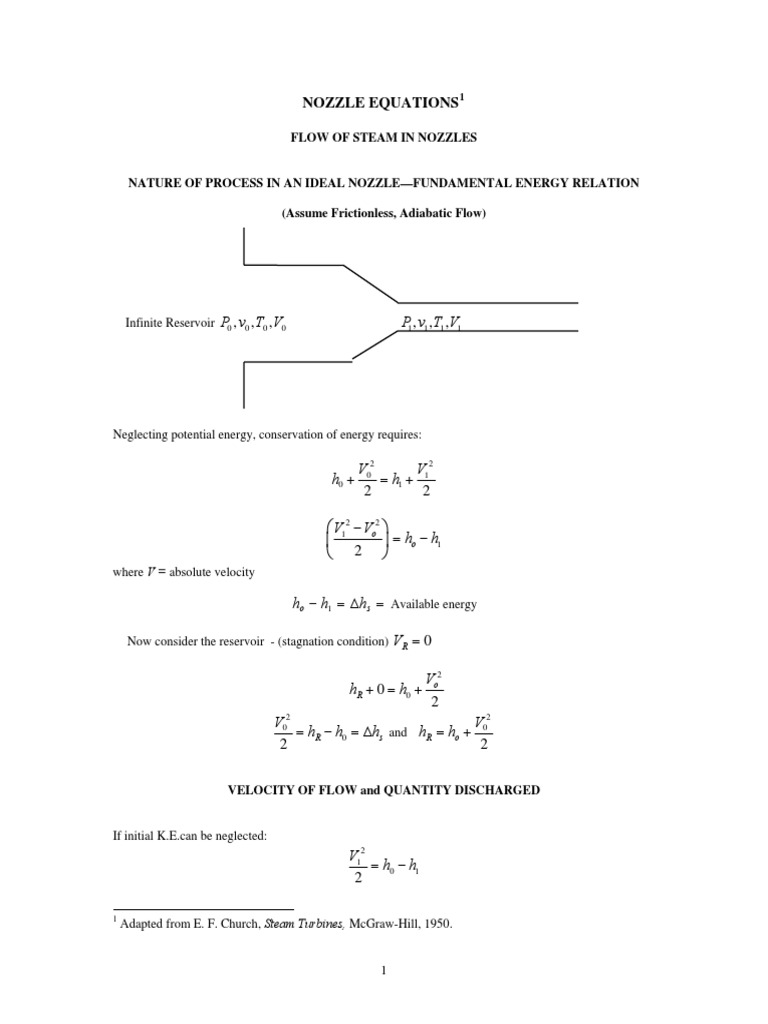 Nozzle Aerodynamics | PDF | Physics | Applied And Interdisciplinary Physics