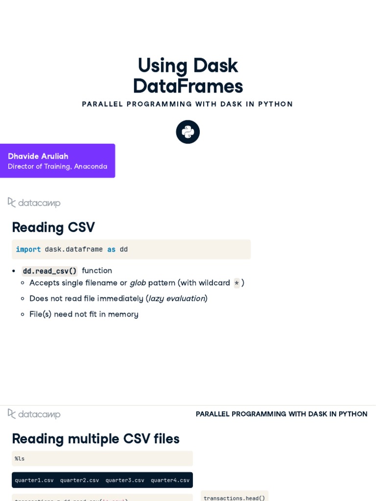 Chapter3 Working With Dask Dataframes Pdf Computer Programming Computer Engineering 0101