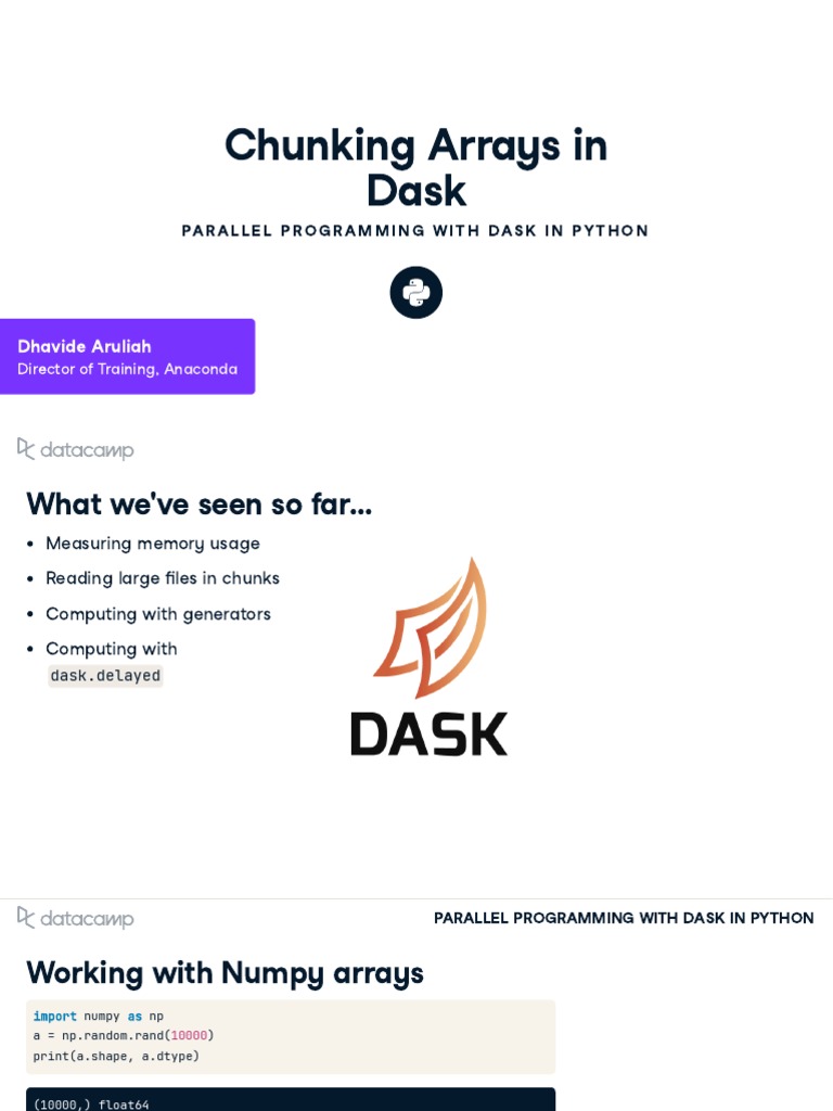 Chapter2-Working With Dask Arrays | PDF | Data Management | Computing Chapter2-Working With Dask Arrays | PDF | Data Management | Computing