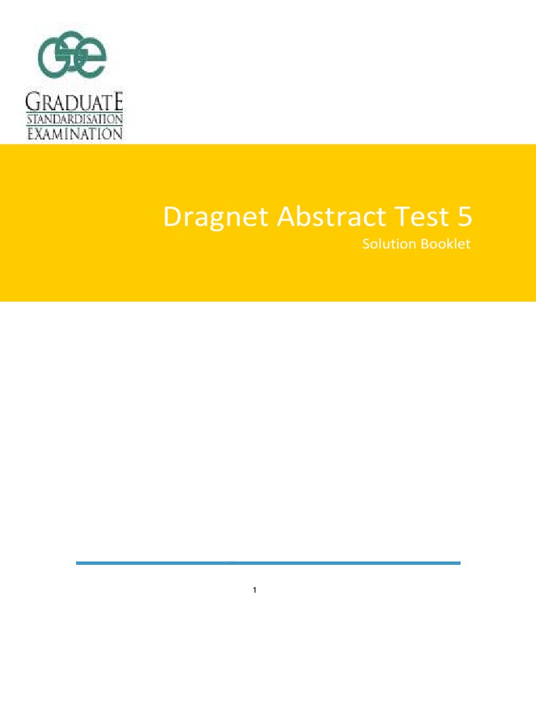 GSE Abstract Reasoning Test 5 Solutions | PDF