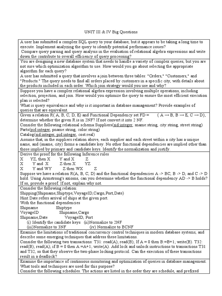 Unit Iii & Iv | PDF | Relational Model | Software Engineering Unit Iii & Iv | PDF | Relational Model | Software Engineering