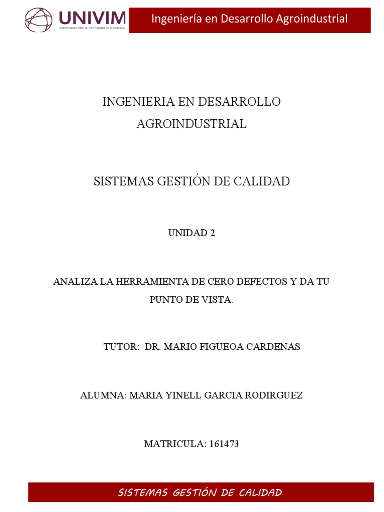Aplicación de la filosofía de cero defectos y los círculos de calidad ...
