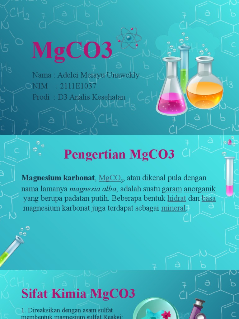 MgCO3 Adelci M Unawekly 2111E1037 | PDF