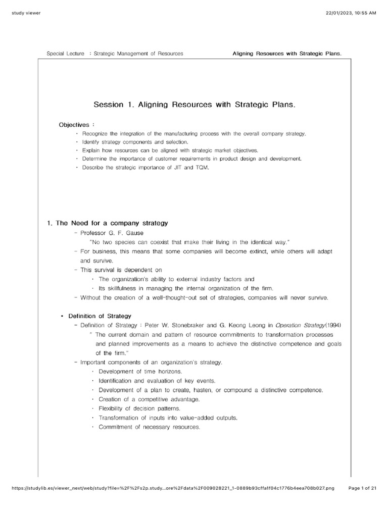 Apics - SMR Study Manual Module | PDF