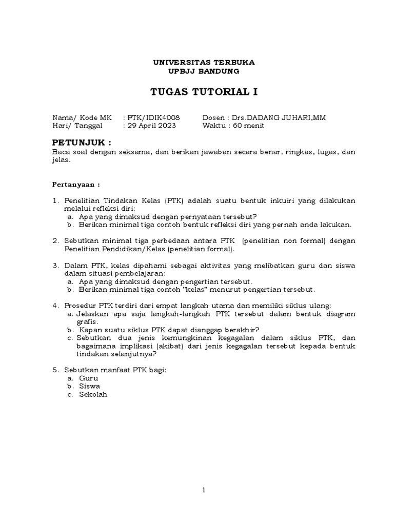 TT 1 - PTK - 2023.1 | PDF