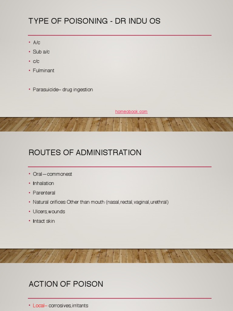 Types of Poisoning | PDF | Dose (Biochemistry) | Chemistry
