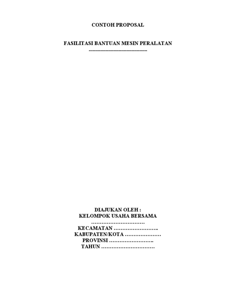 Contoh Isian Proposal Banlat | PDF