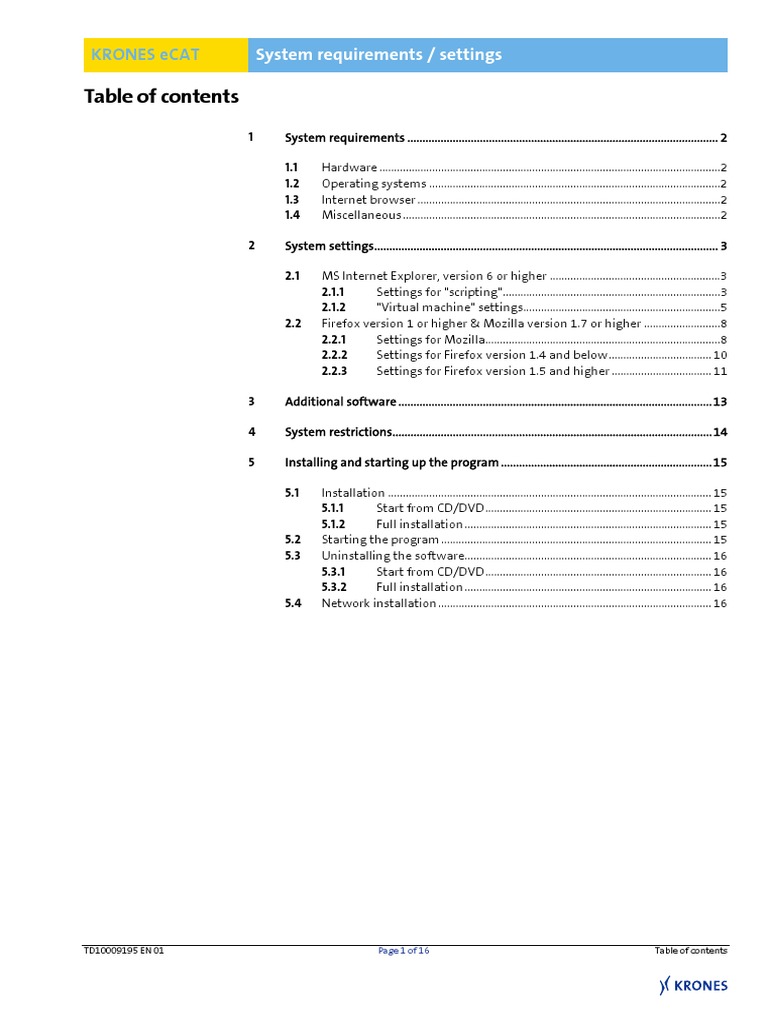 How To Install Krones ECat | PDF