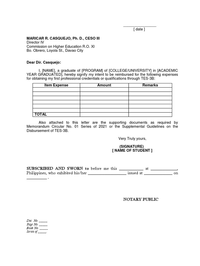 Maricar R. Casquejo, Ph. D., Ceso Iii: SUBSCRIBED AND SWORN To Before ...
