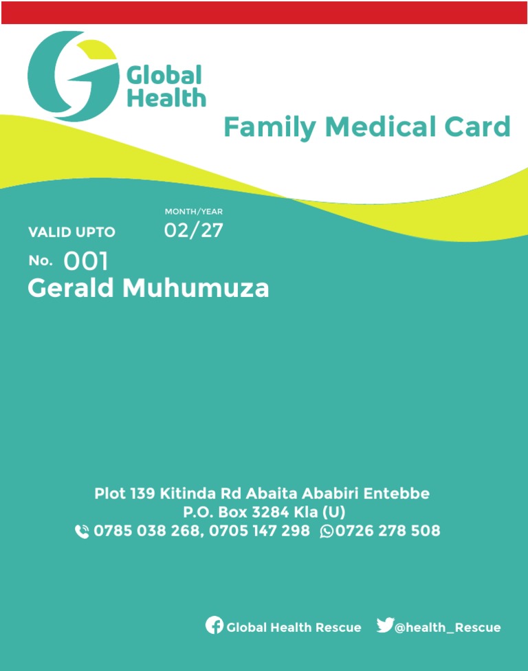 Global Health: Family Medical Card | PDF