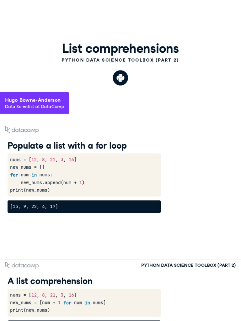 Chapter2-List Comprehensions and Generators | PDF | Functional ... Chapter2-List Comprehensions and Generators | PDF | Functional ...