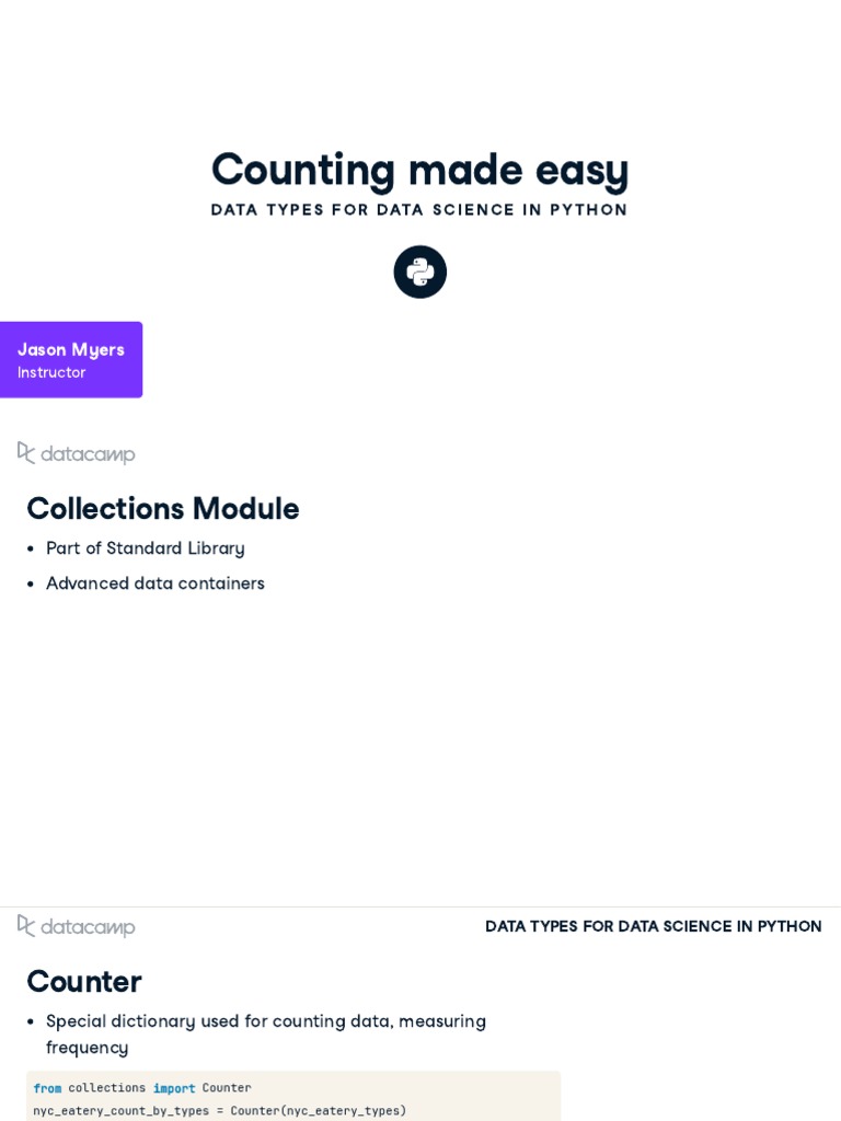 Chapter3-Meet The Collections Module | PDF | Computing | Software ...