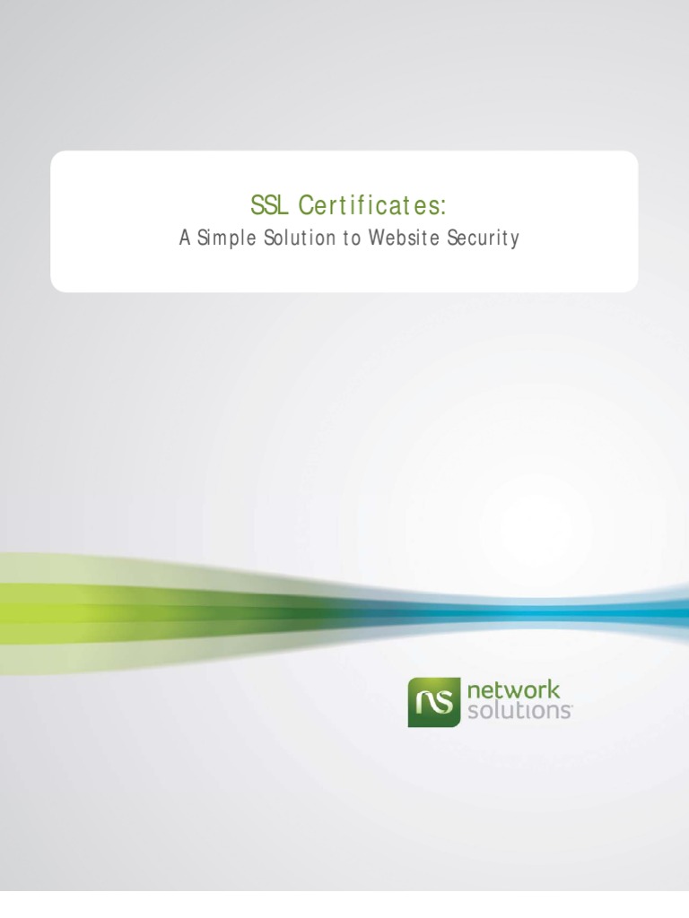 Website Security With SSL Certificates | PDF | Public Key Certificate ...