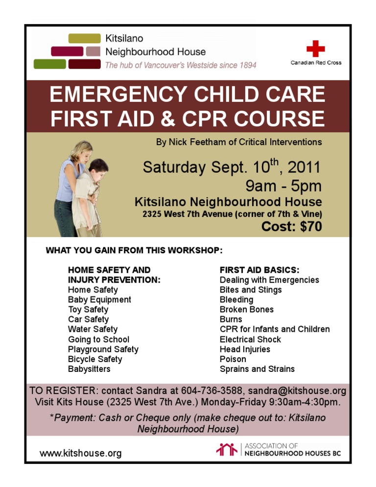 Emergency Child Care First Aid Course | PDF