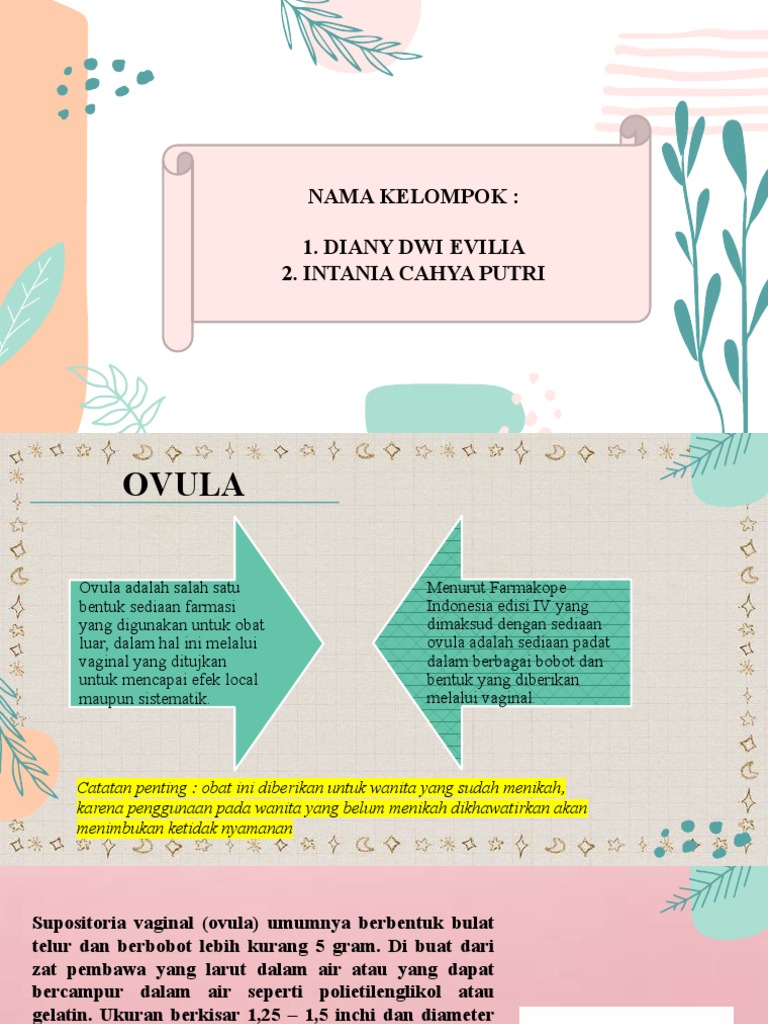 Pengertian dan Jenis Sediaan Ovula | PDF | Kesehatan Holistik