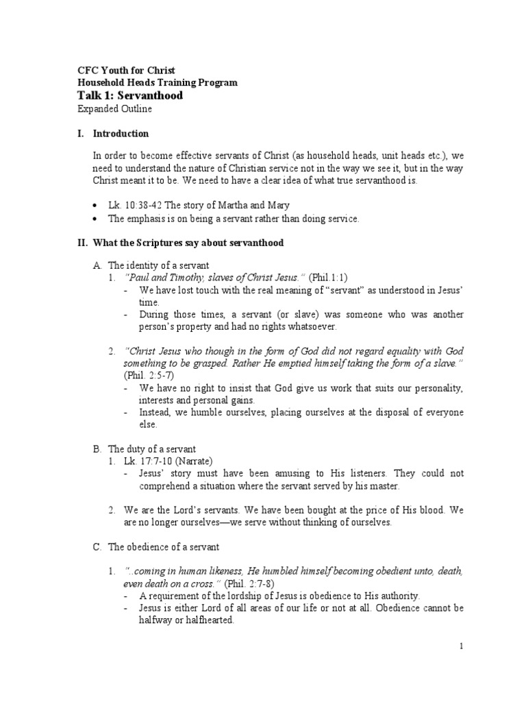 YFC HH Training Program | PDF | Prayer | Jesus