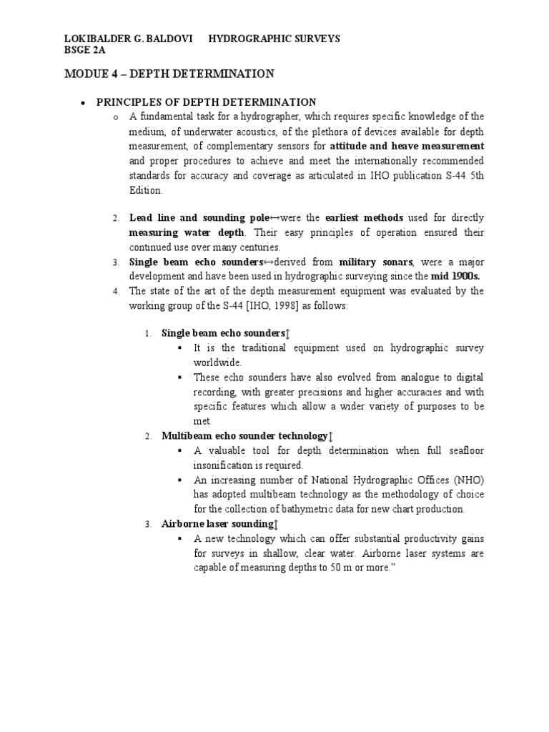 Module4 Depth | PDF | Inertial Navigation System | Waves