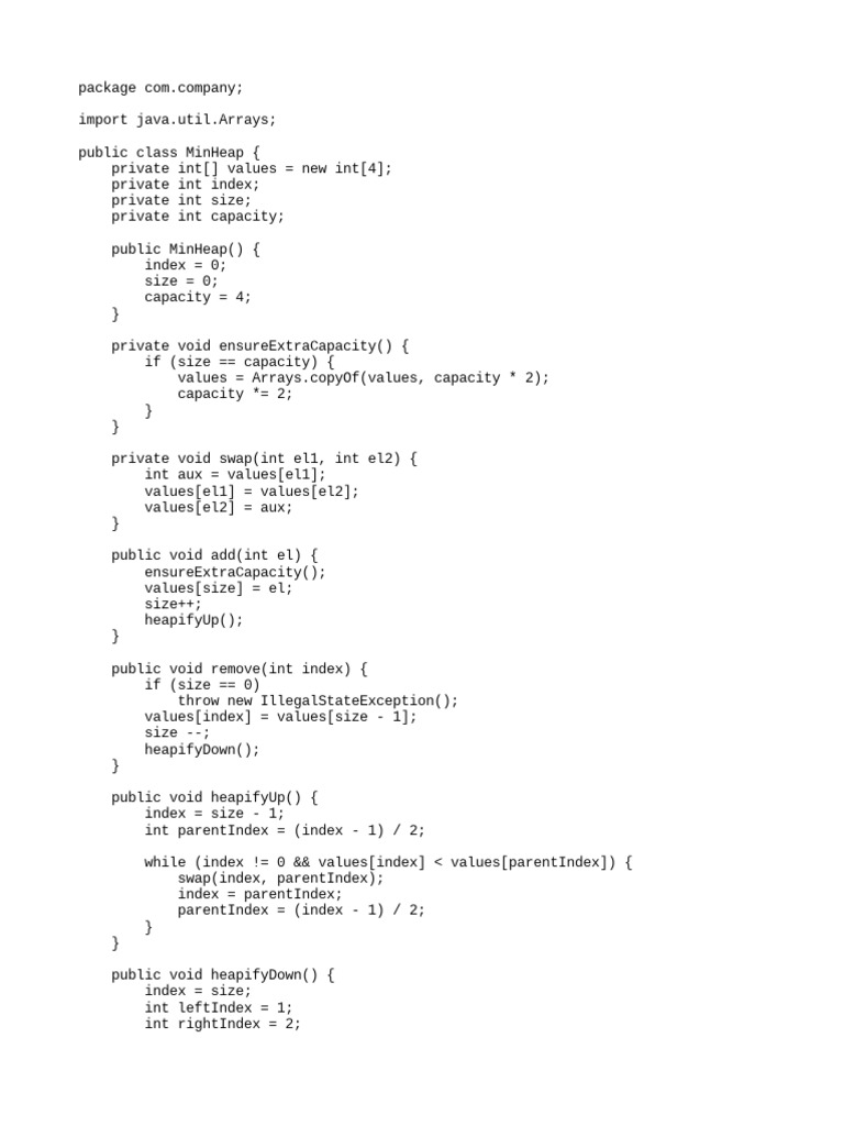 Min Heap Pdf Theoretical Computer Science Computer Science