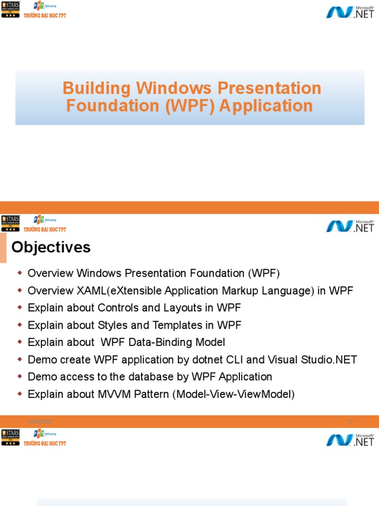 Building Windows Presentation Foundation Wpf Application Pdf Extensible Application Markup