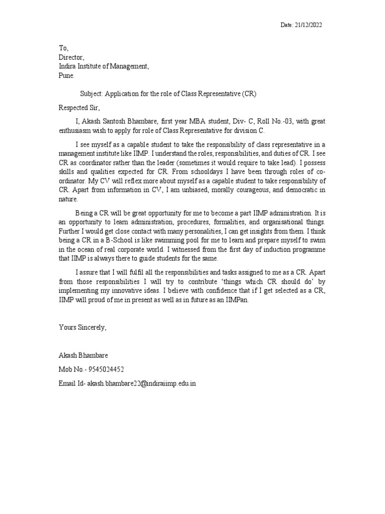 CR Application | PDF