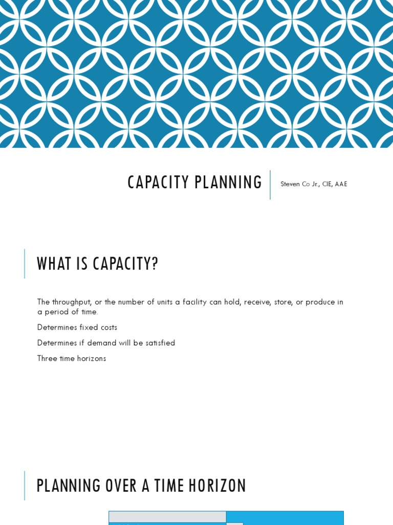 Capacity Planning | PDF | Economies | Business