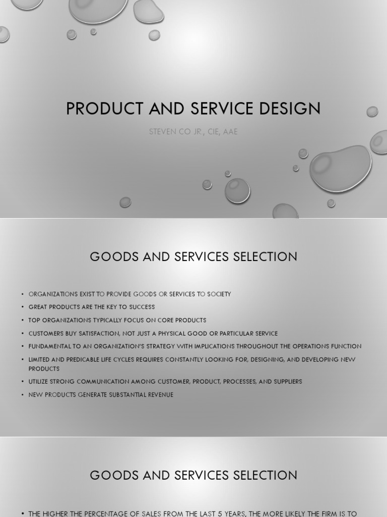 Lecture 3 - Product and Service Process Design | PDF | Product ...