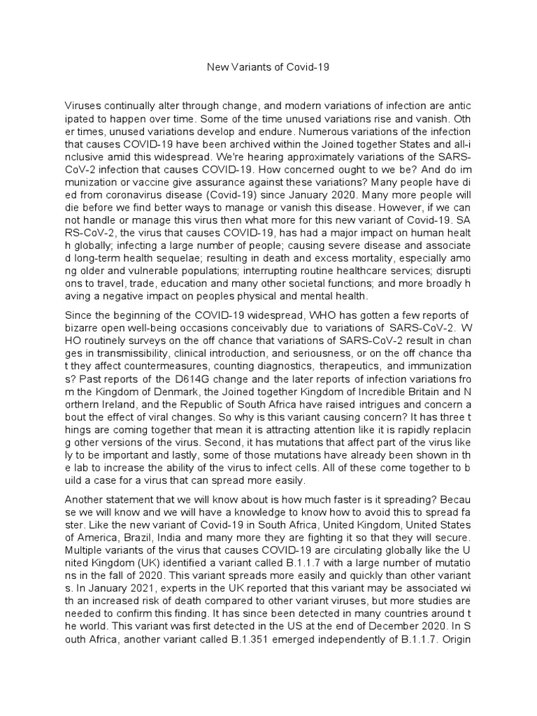 New Variants of Covid | Download Free PDF | Virus | Infection New Variants of Covid | Download Free PDF | Virus | Infection
